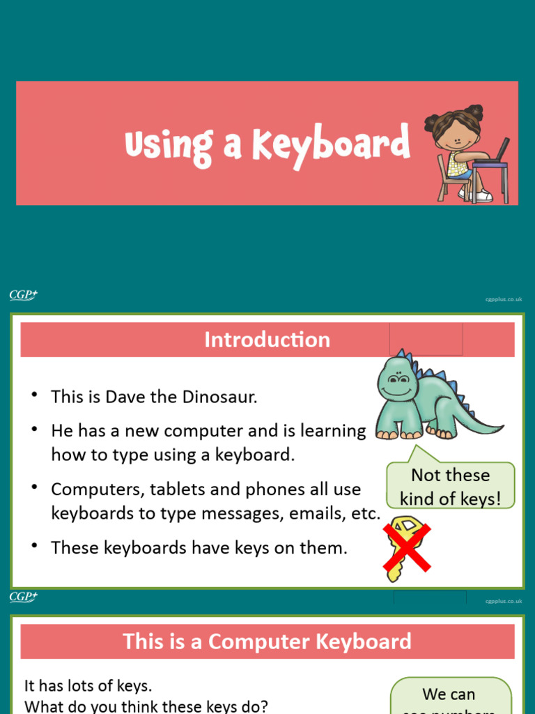 Using A Keyboard (Years 1-2) - CO1PAT82 | PDF | Computer Keyboard | Cursor (User Interface)