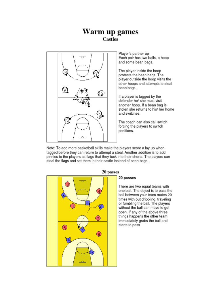 Warm Up Games | PDF | Team Sports | Sports Rules And Regulations