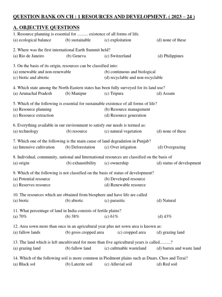 Geography Exam Prep: Resources | PDF | Soil | Erosion