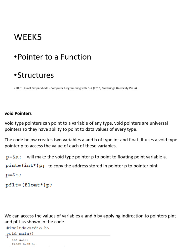 Week 5 Pdf Pointer Computer Programming Parameter Computer Programming