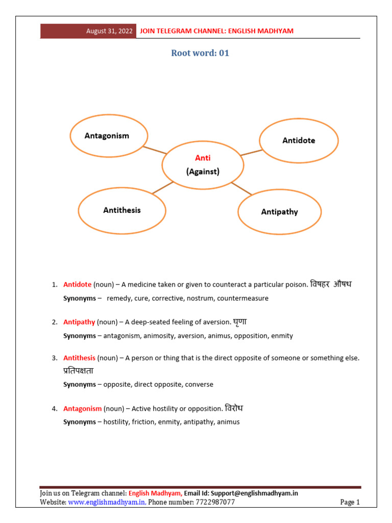 Root Words | PDF | Morphology | Semantic Units