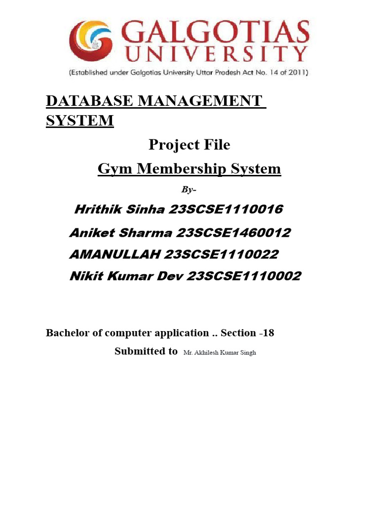 Dbms Project Section 18 | PDF | Databases | Computer Science