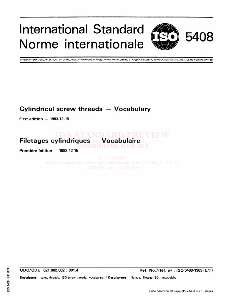 Iso 5408 - 1983 - Vocabulario | PDF | Helix | International ...