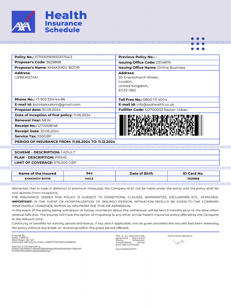 Policy - KHAKIMOV BOTIR 2 | PDF