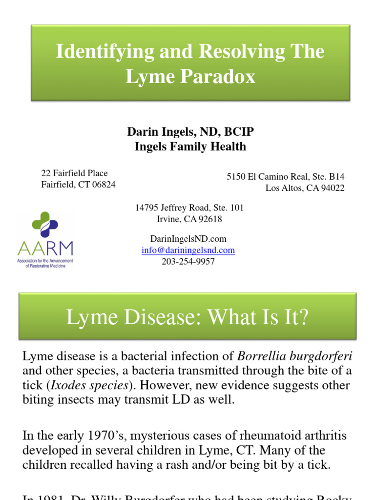 11ingels Lyme-Paradox | PDF | Lyme Disease | Biofilm