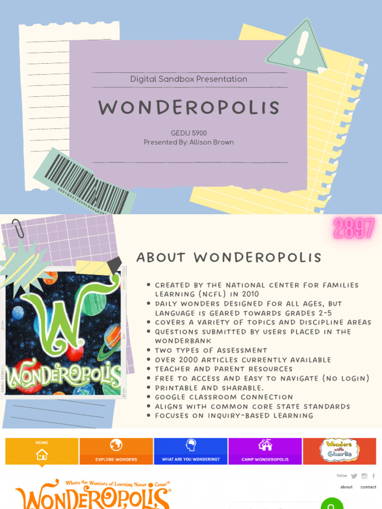 Exploring Wonderopolis for Grades 2-5 | PDF | Reading Comprehension ...