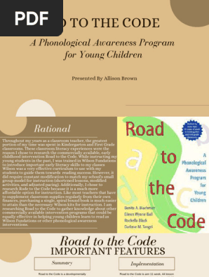Road To Reading Program Code