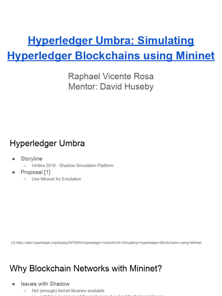 Simulate Hyperledger with Mininet | PDF | Computer Network | Simulation