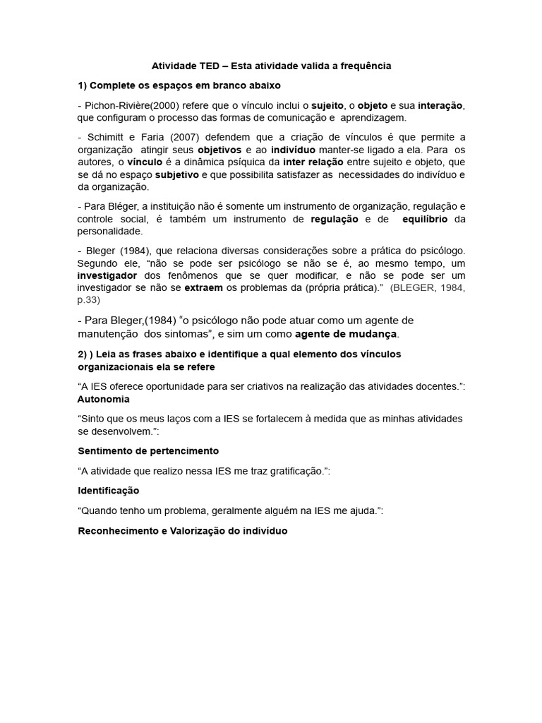 Atividade TED | PDF