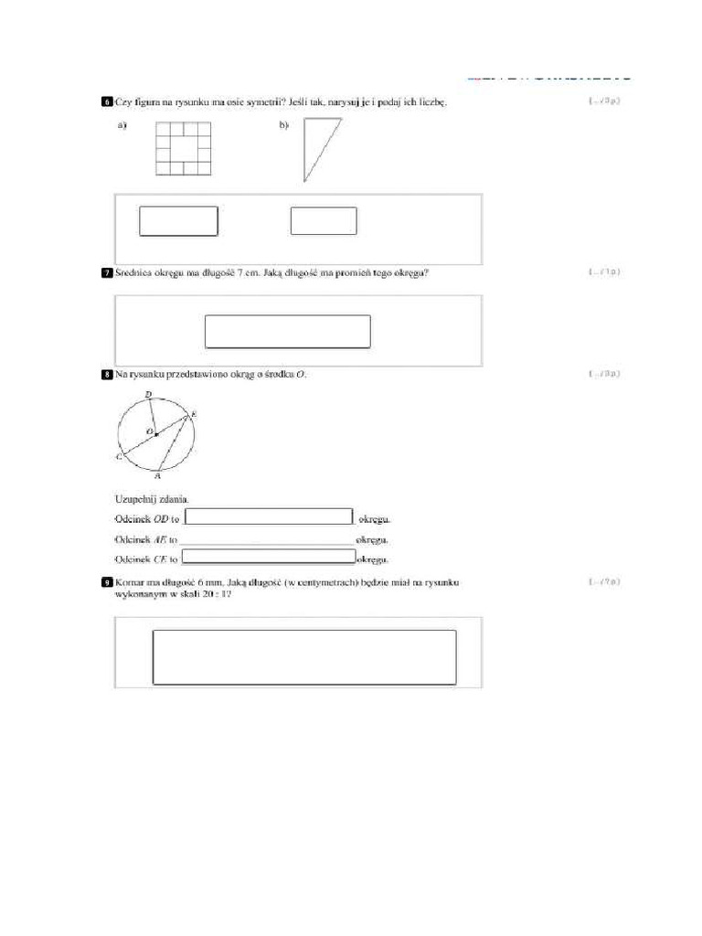 Figur Geometryczne Zadania Klasa 4 | PDF