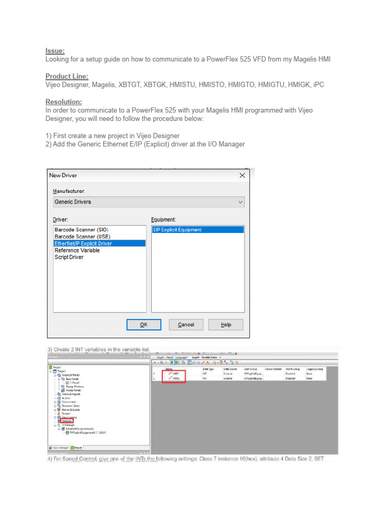 PowerFlex 525 VFD & Magelis HMI Setup Guide | PDF