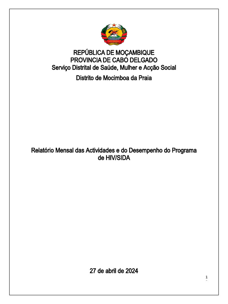 MODELO DE RELATORIO MENSAL PARA O PROGRAMA DE HIV SITES JUNTO202 1 1