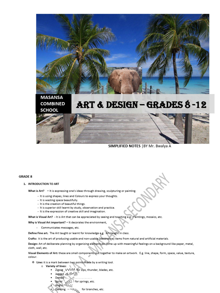 Art Pamphlet G 8 - 12 EDITED | PDF | Drawing | Collage