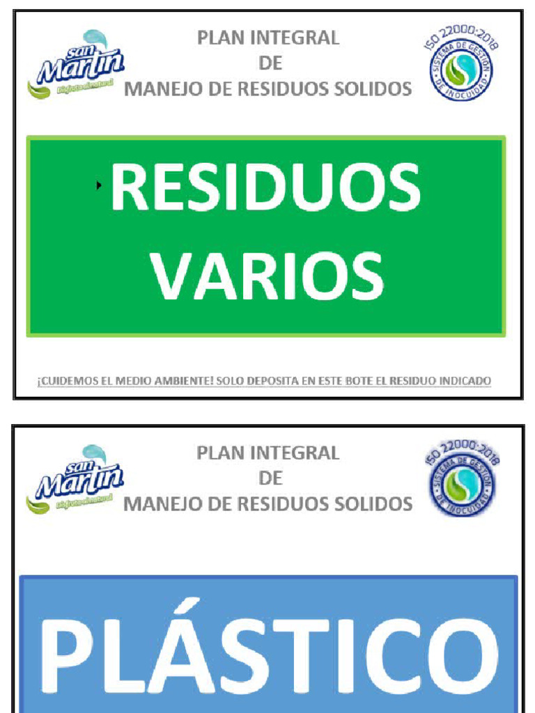 Residuos Etiquetas | PDF
