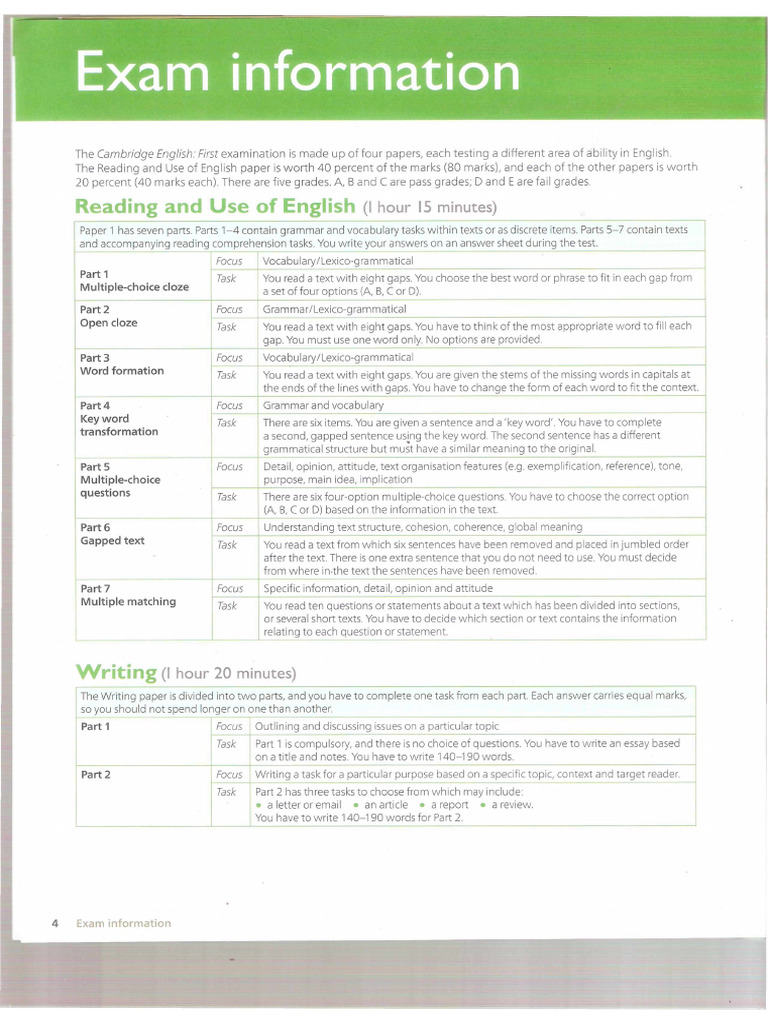 B2 - Exam Information | PDF