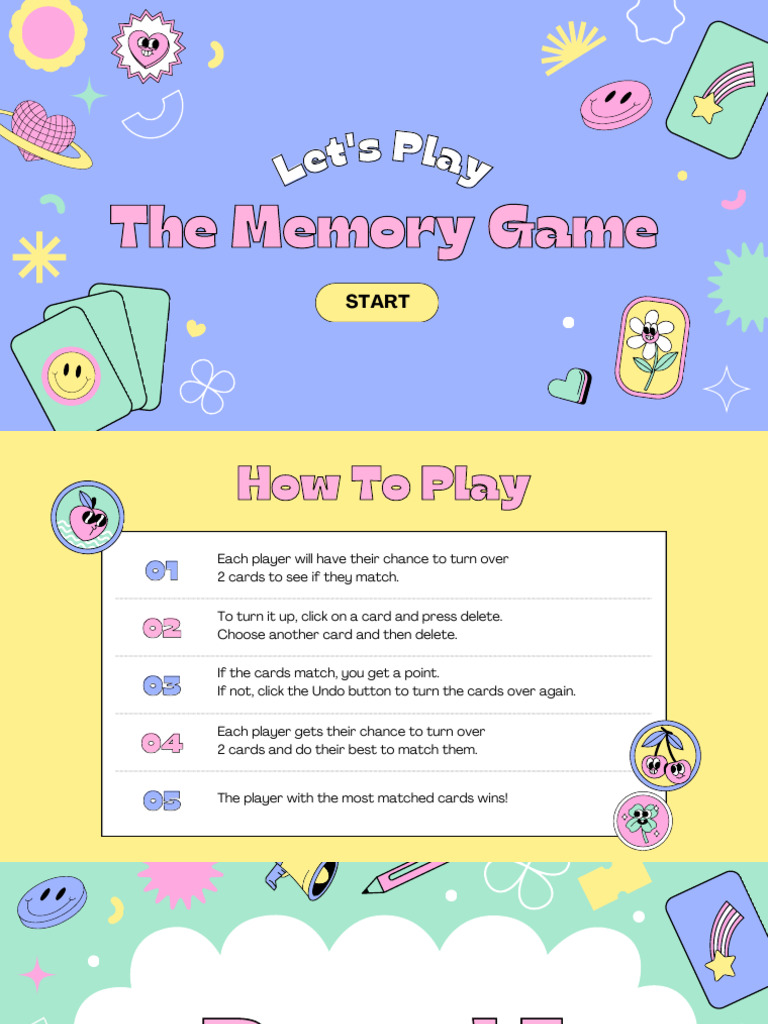 Colorful Stickers and Badges Memory Game Fun Presentation | PDF ...