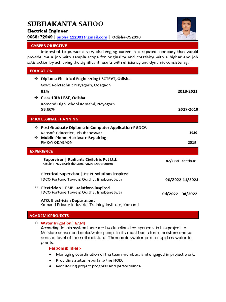 Subha. Resume New 12 | PDF