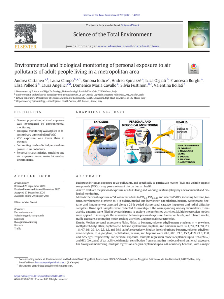 Total Environment Monitoring | PDF | Volatile Organic Compound | Air Pollution