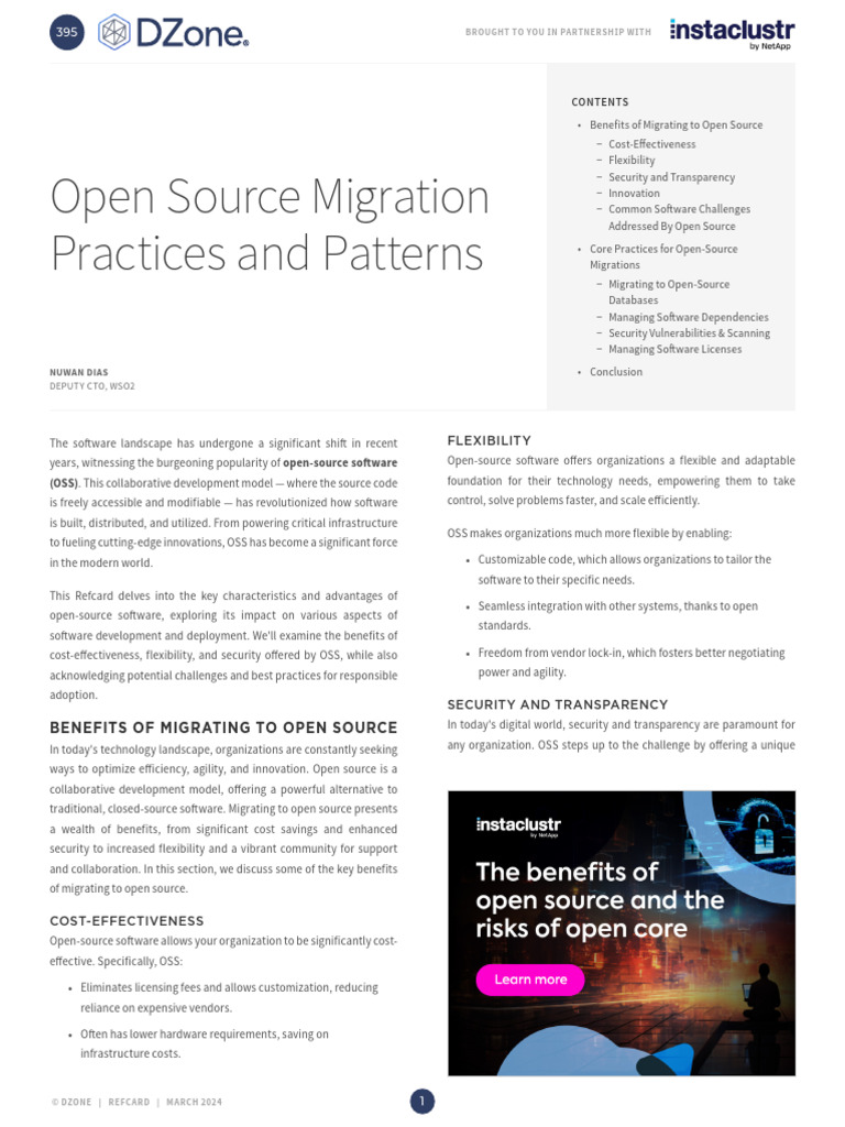 Sponsored DZ RC 395 Open Source Migration Patterns | PDF ... Sponsored DZ RC 395 Open Source Migration Patterns | PDF ...