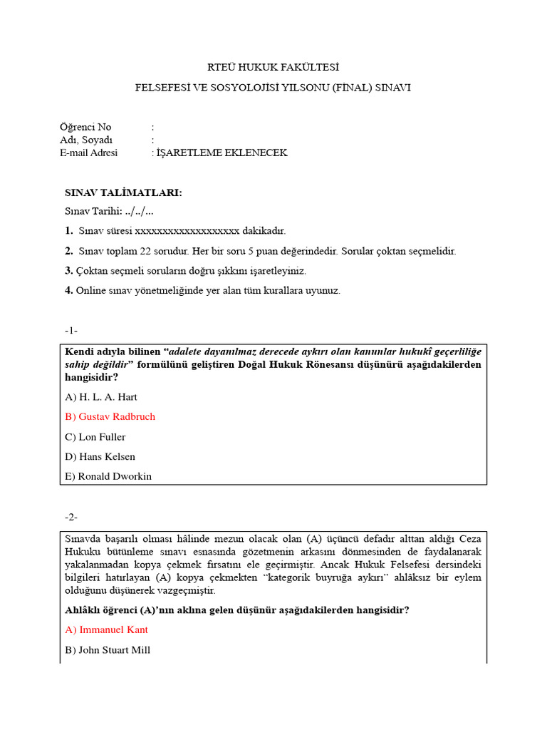 Fi̇nal Sorulari | PDF