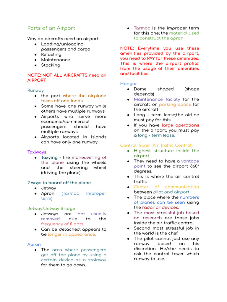 Parts of An Airport - Airport Check in Procedure | PDF | Airport | Air ...