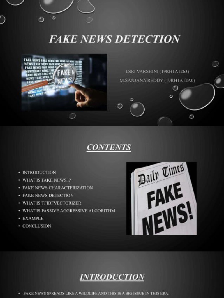FAKE NEWS DETECTION (1) .PPTX - 20240530 - 100600 | PDF