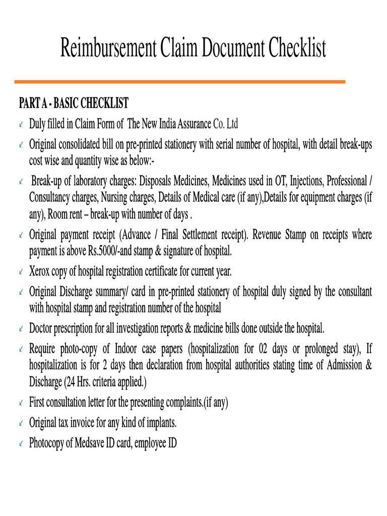 Checklist | PDF | Hospital | Receipt