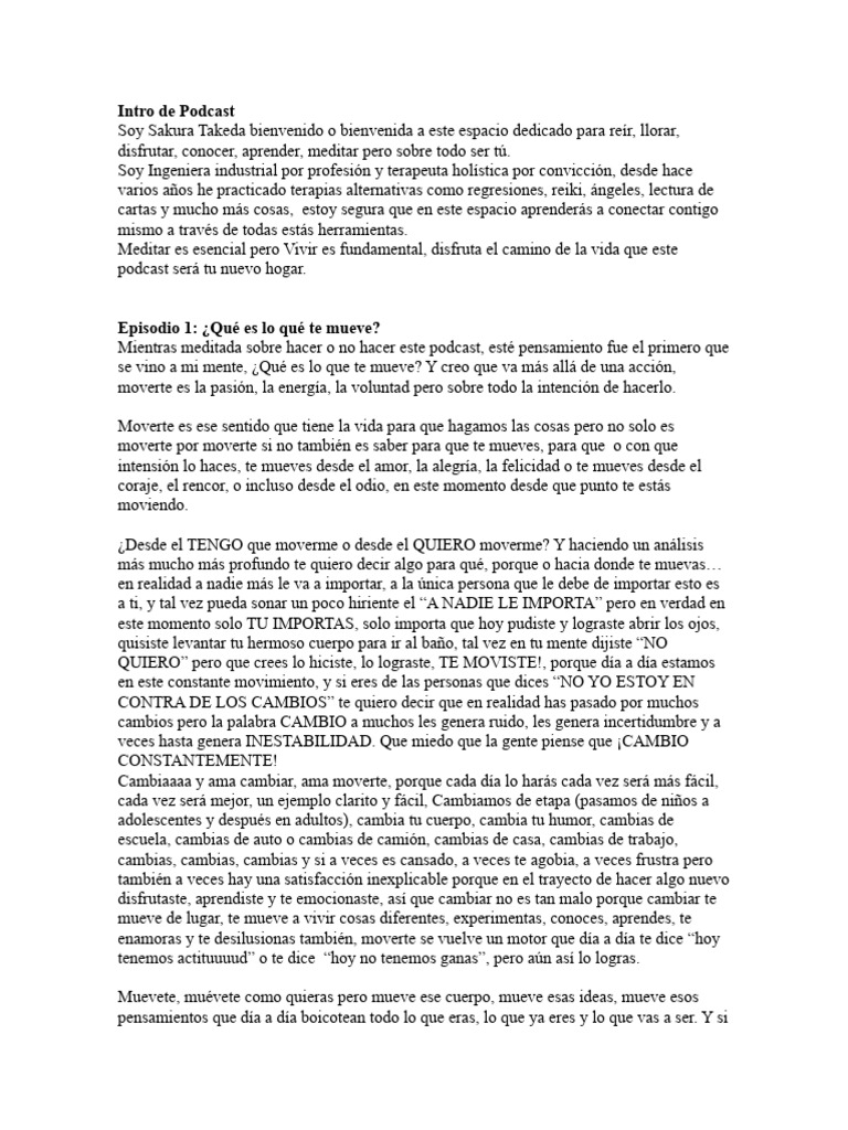 Conecta contigo PODCAST | PDF