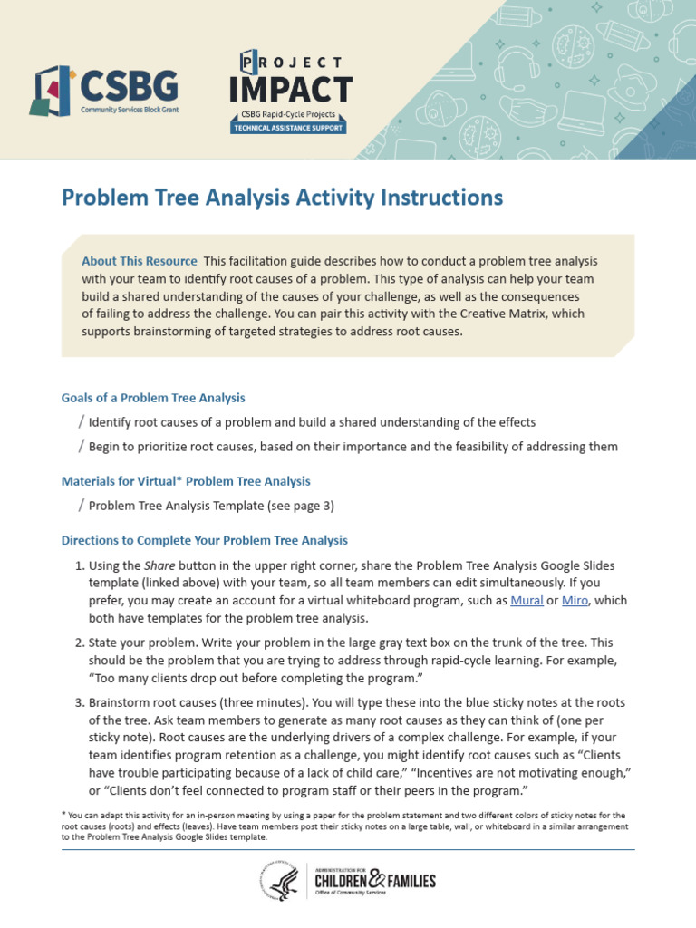 TTA - CSBG - PITAS Problem Tree Analysis | Download Free PDF ...