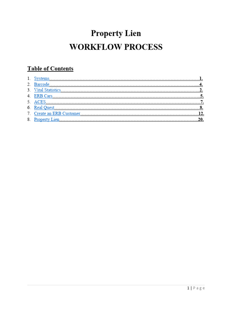 Property Lien Workflow Guide | PDF | Probate | Software