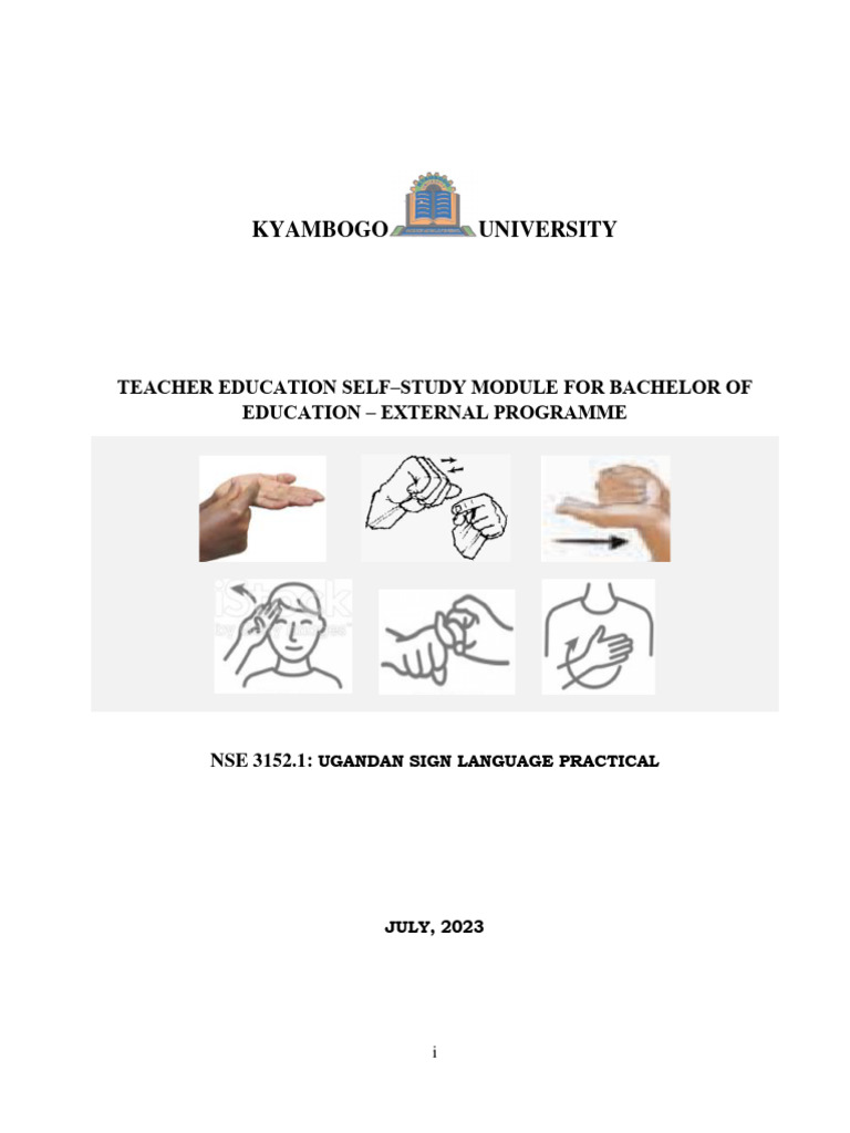 NSE 3152.1 Uganda Sign Language Practical | PDF | Sign Language ...