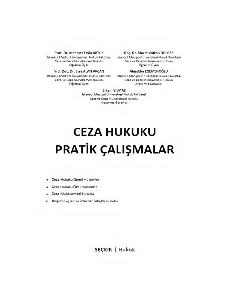Ceza Genel Pratik - Artuk&Dülger | PDF