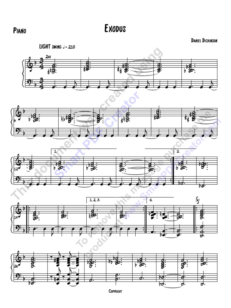 Exodus - 002G Piano | PDF