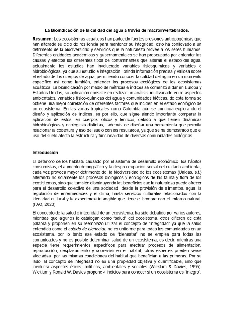 Monografía | PDF | Entorno natural | Agua