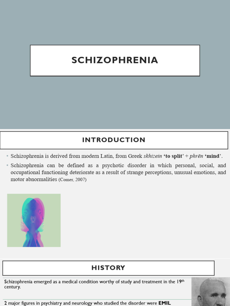 Schizophrenia Presentation | Download Free PDF | Schizophrenia | Psychosis
