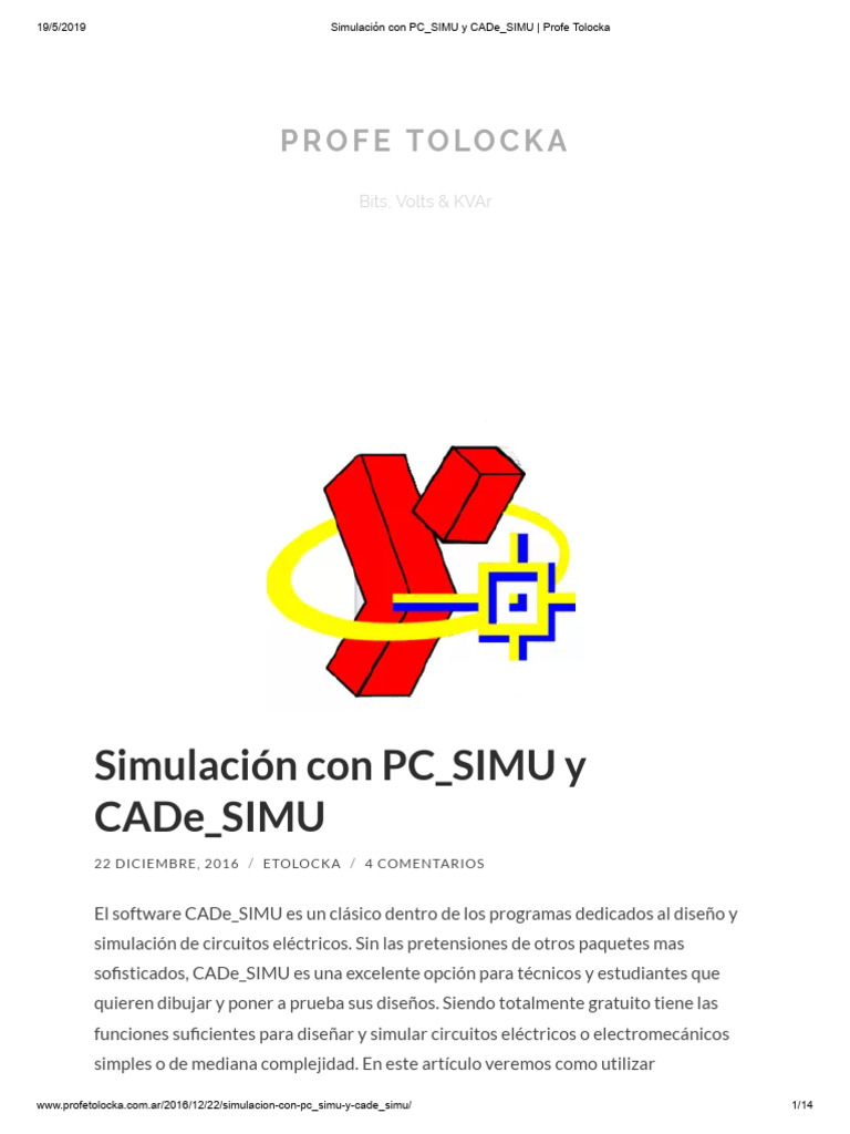 Interconexión Con CADe - SIMU y PC - SIMU | PDF | Red eléctrica ...