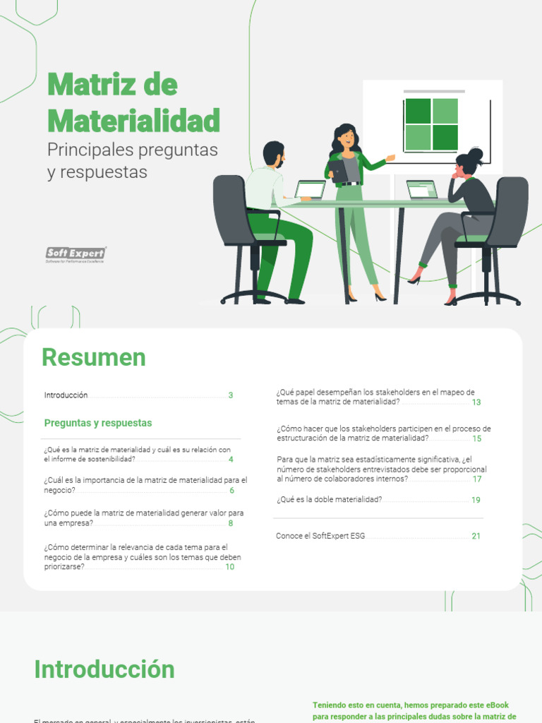 Matriz de Materialidad Principales Preguntas y Respuestas | PDF | Business | Cuestionario