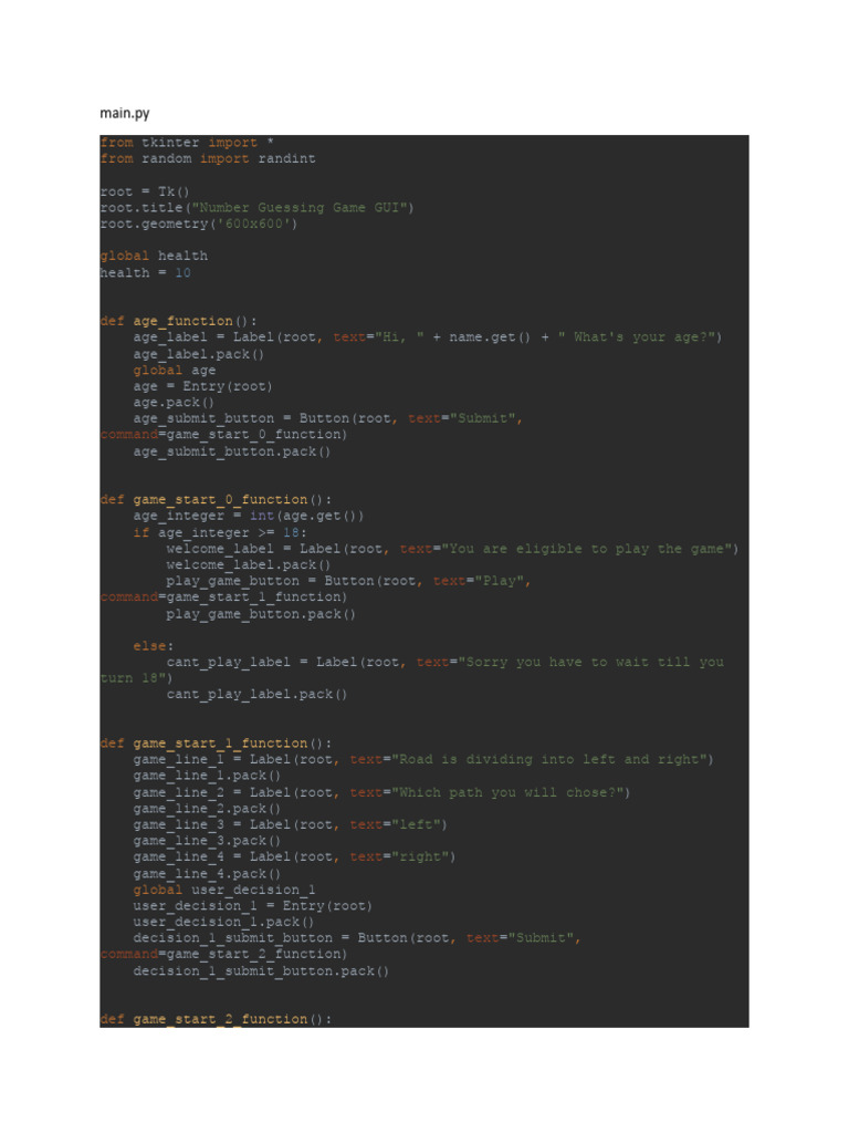 Adventure - Game (GUI) Tkinter Def, If, Elif Exe | PDF | Graphical User Interfaces | System Software