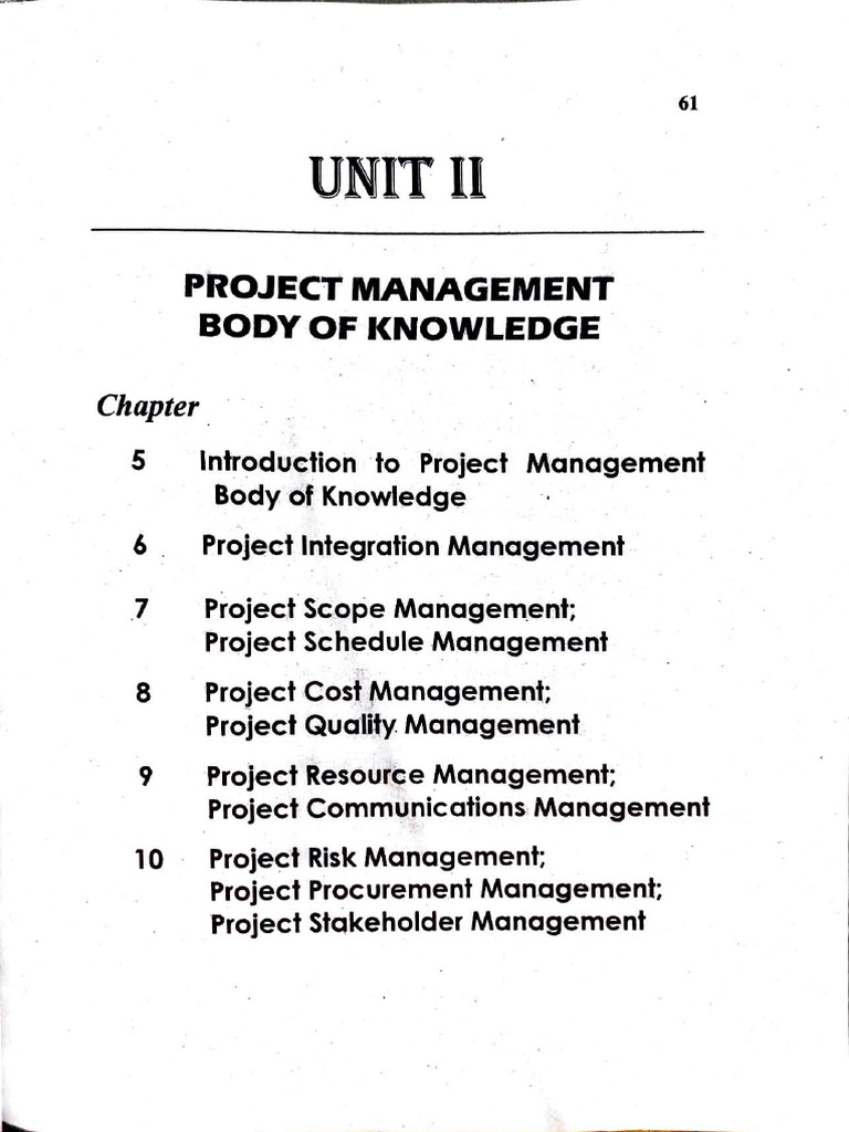 Chapter 5 Project Management | Download Free PDF | Project Management | Quality (Business)