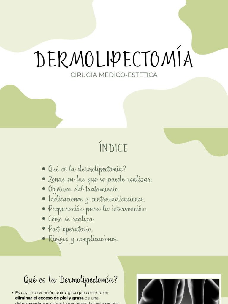 Presentación Dermolipectomía - 20240528 - 095130 - 0000 | PDF | Tejido ...