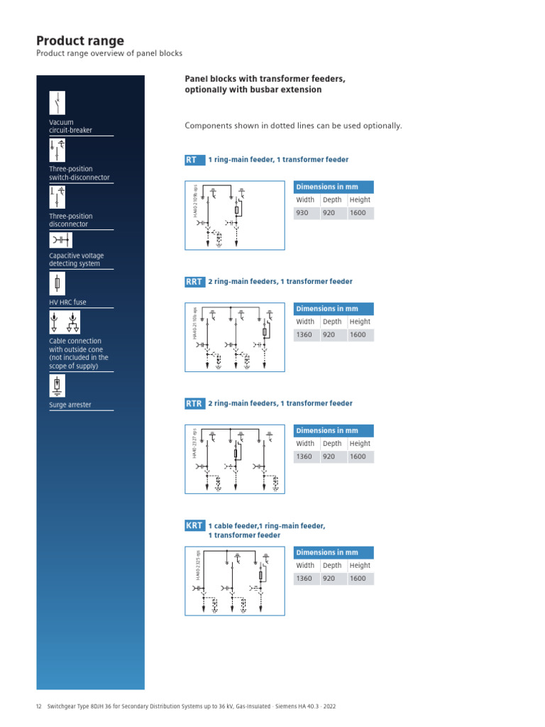 Bloques Disponibles 8DJH Hasta 36KV | PDF | Transformer | Manufactured ...