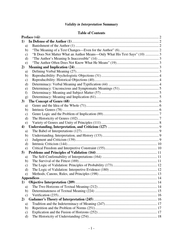 Validity in Interpretation Summary1 | PDF | Hypothesis | Evidence
