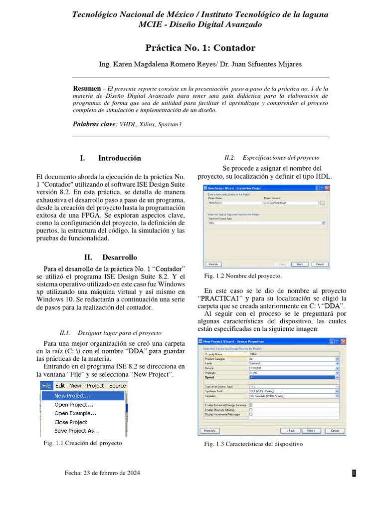 PRACTICA1 | PDF | Vhdl | Arreglos de compuertas lógicas programables en sitio