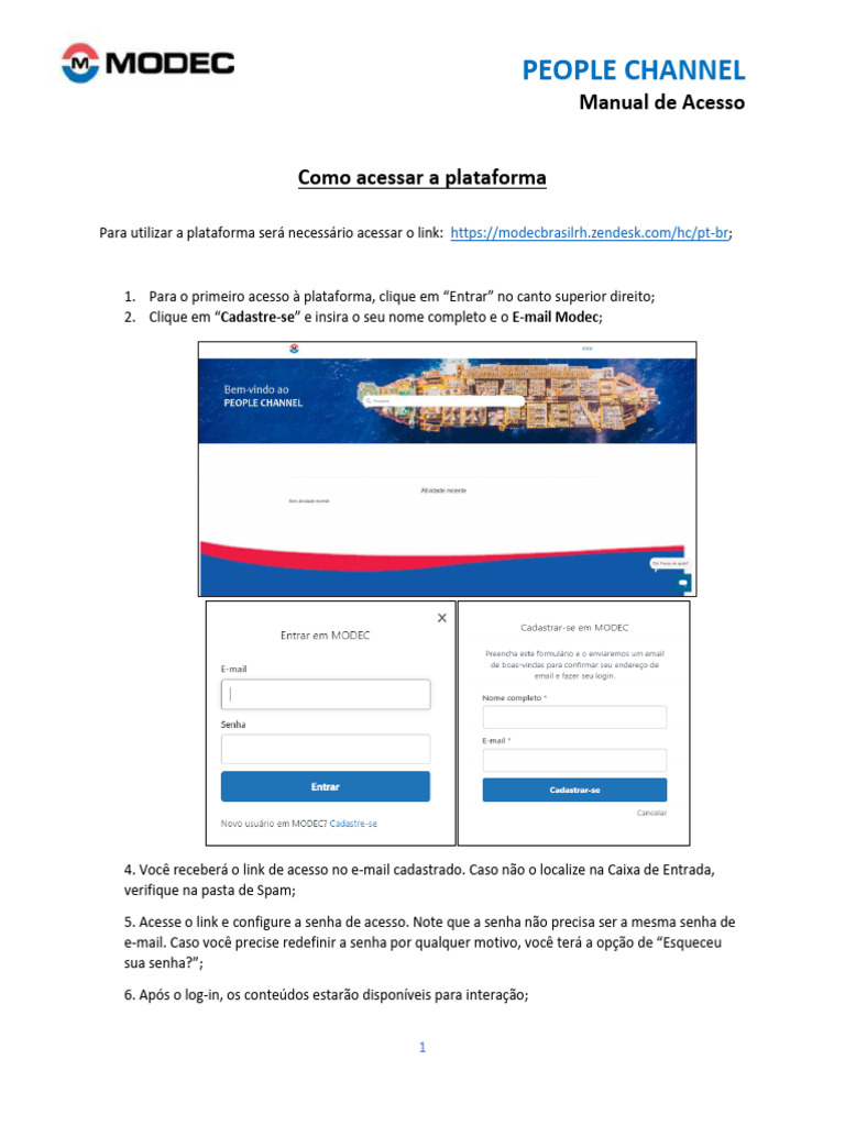 Acesso ao People Channel: Guia Completo | PDF | Informática
