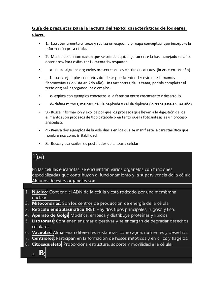 6-Guía de Preguntas para La Lectura Del Texto | Descargar gratis PDF ...