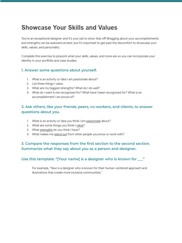 Skillshare - Create An Engaging Case Study - Worksheets PDF | PDF | Usability | Design