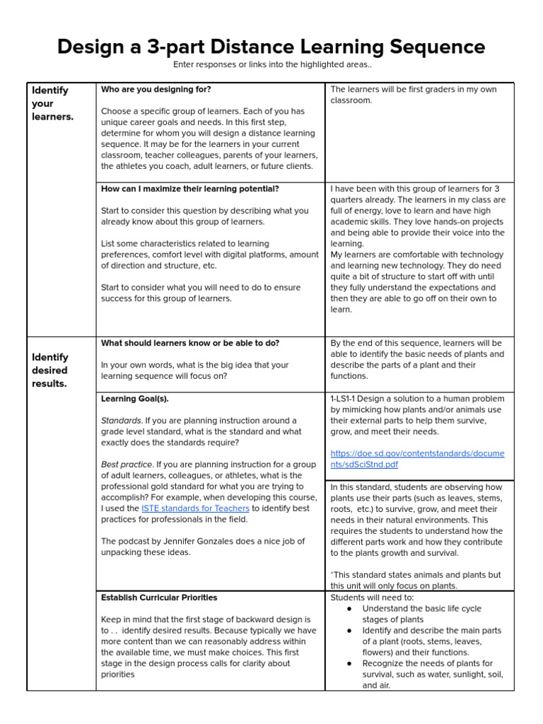 Haviland LT 741 - Module 5 - Backward Design - Step 1 | PDF | Learning ...