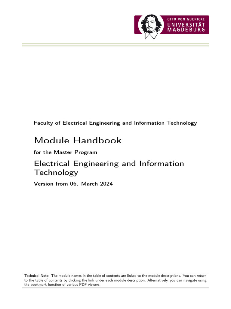 Module Descriptions M.Sc. Electrical Engineering and Information ...
