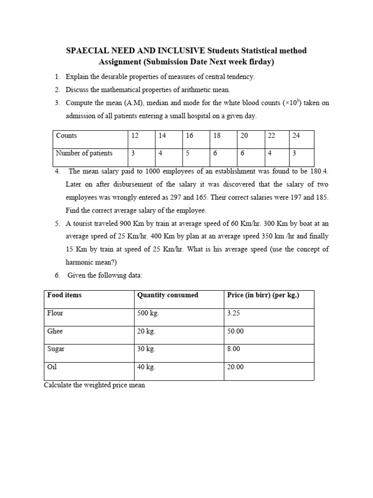 Assignment1 | Download Free PDF | Arithmetic Mean | Mode (Statistics)