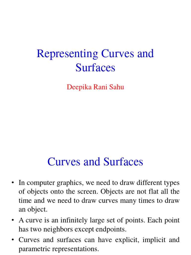 Computer Graphics: Curves & Surfaces | PDF